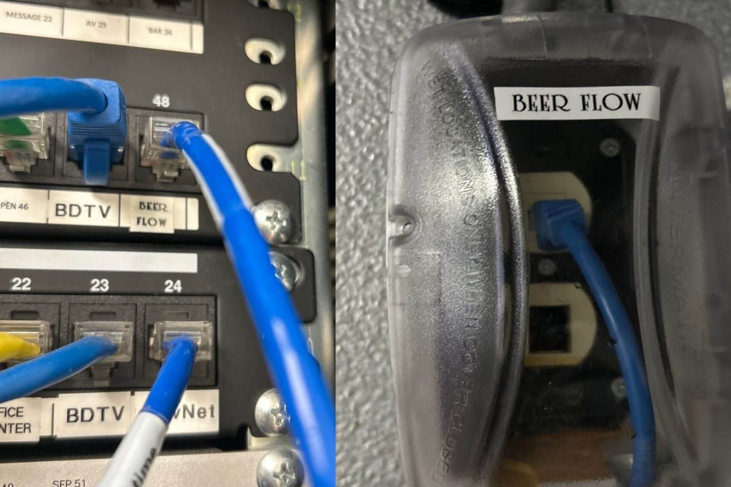 Point of Sale or POS Network Cabling Installation
